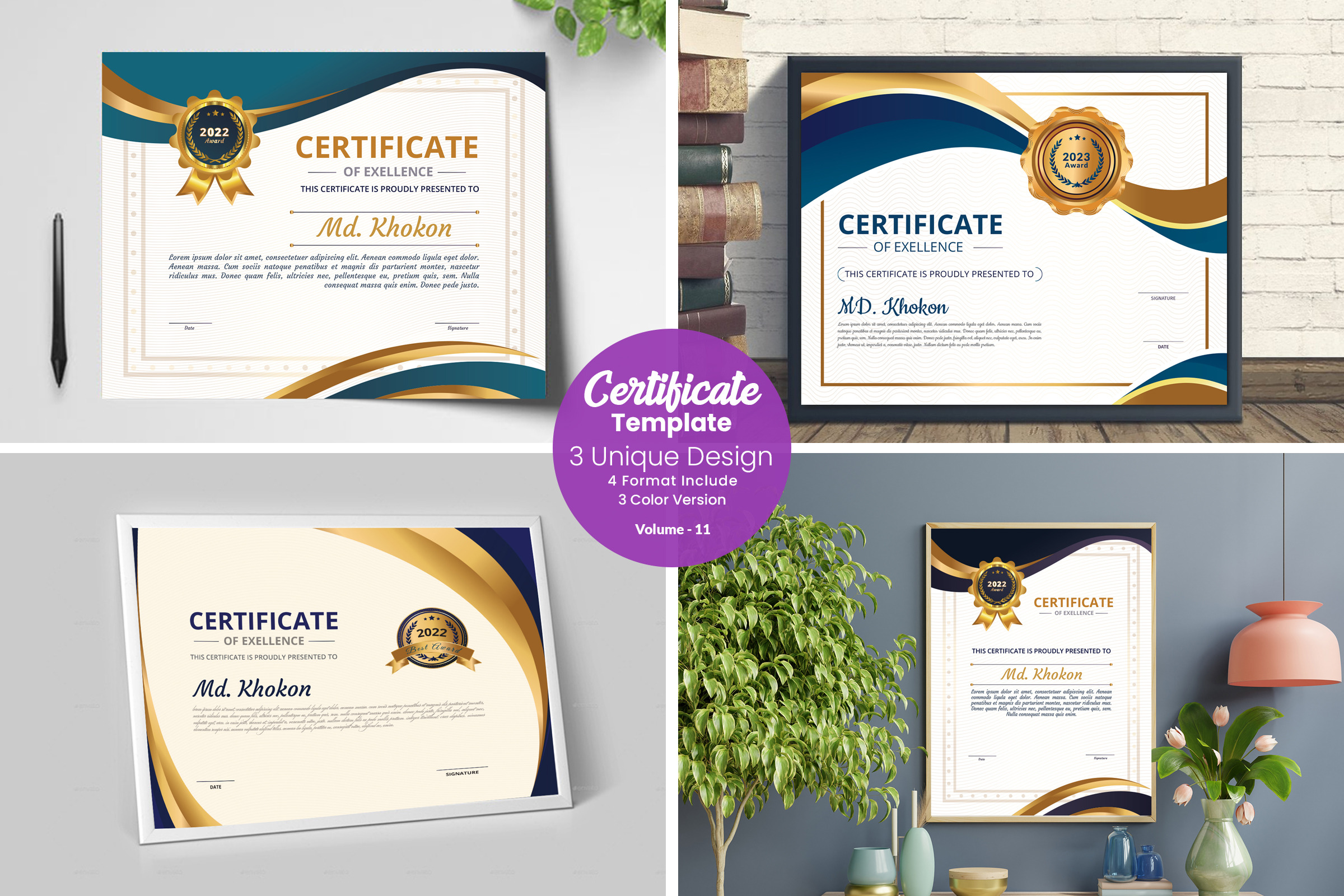 Multipurpose Certificate Template, a Stationery Template by MRI STUDIO