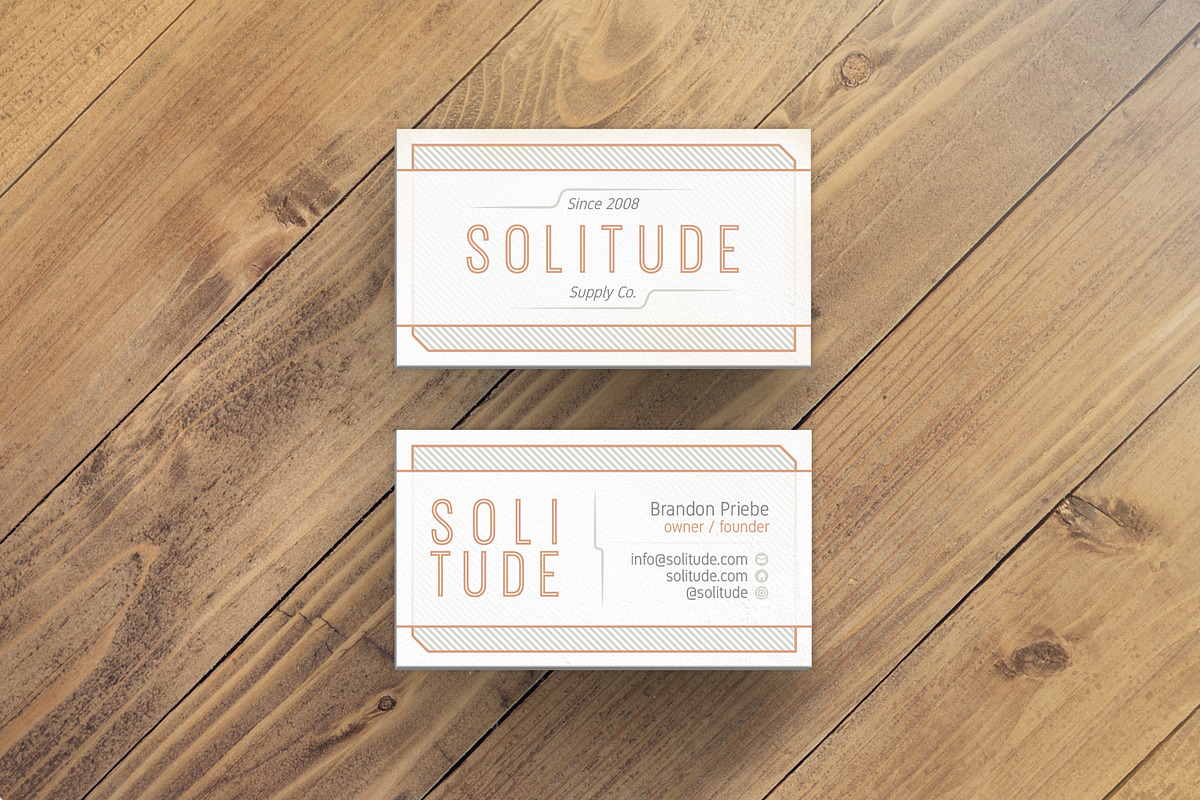 Solitude Business Card Template, a Business Card Template by Bluebird ...