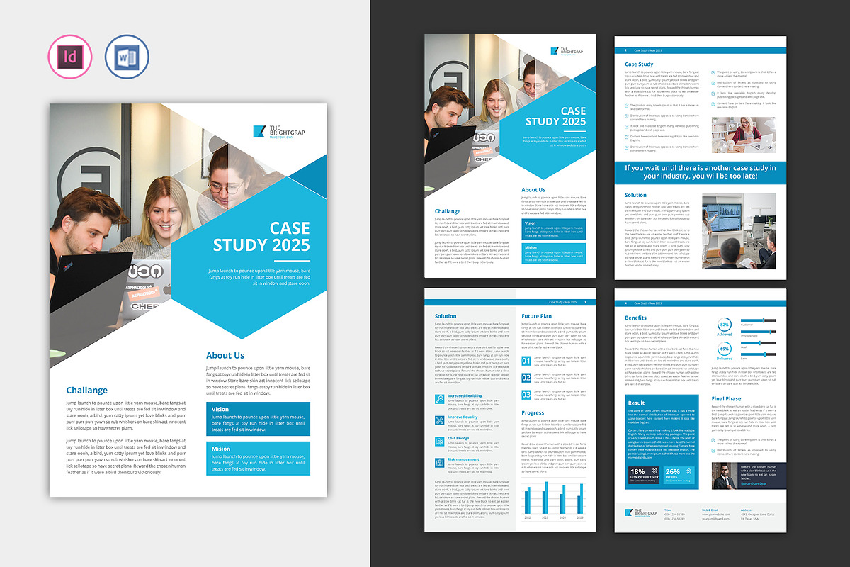 4 Page Case Study Template | MS Word