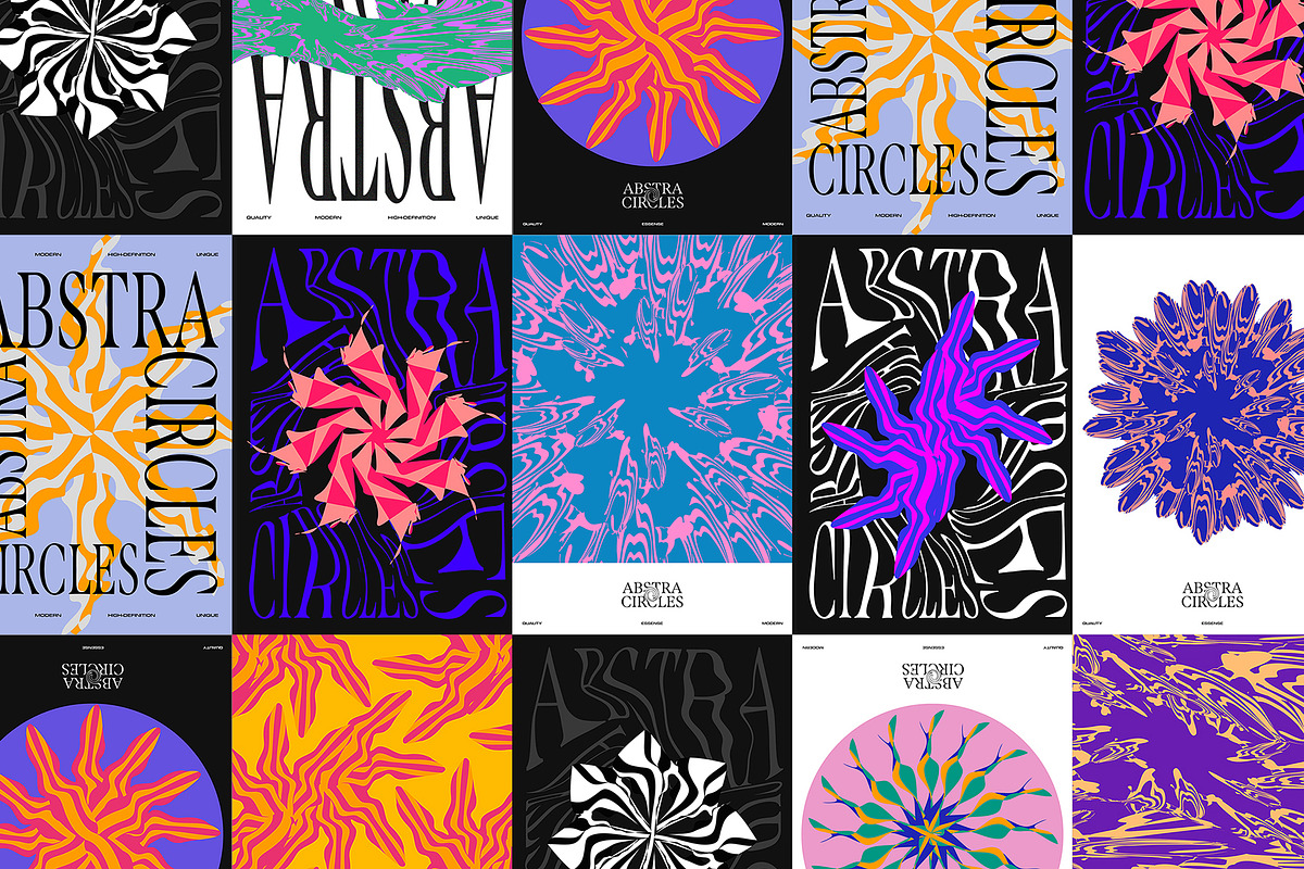 50 Distorted Abstract illustrations, an Object Graphic by assetpro.design