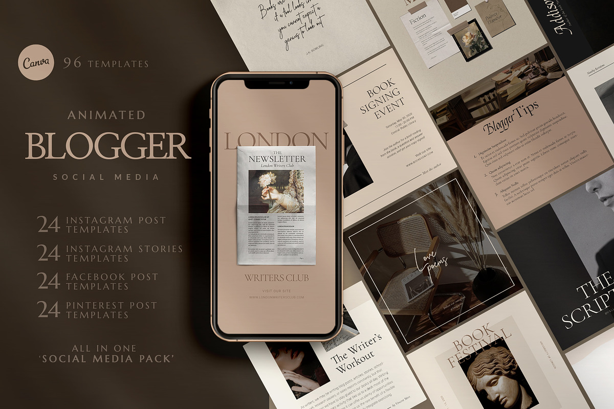 CANVA Bundle Social Media Pack, a Social Media Template by Eviory