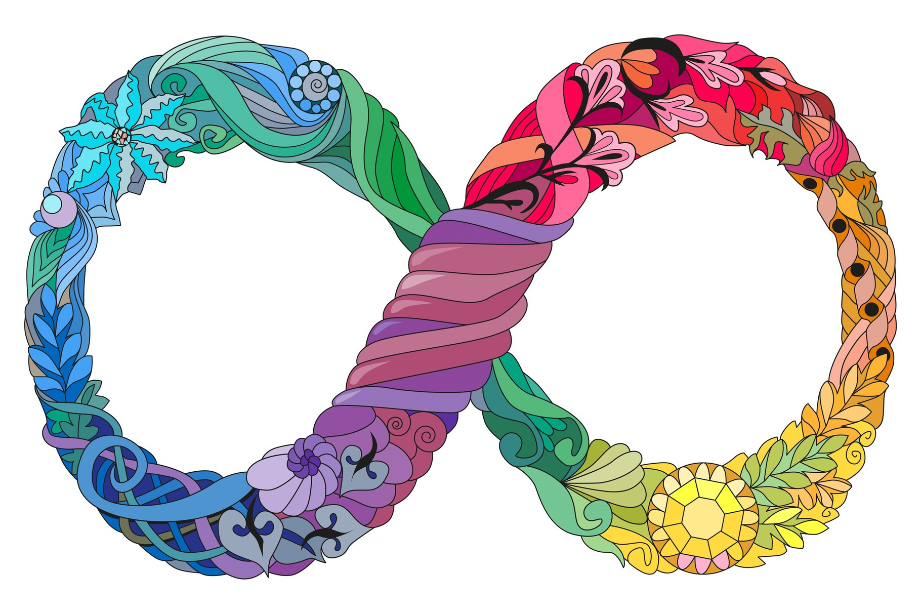 Vector illustration of an infinity, an Animal Illustration by ...