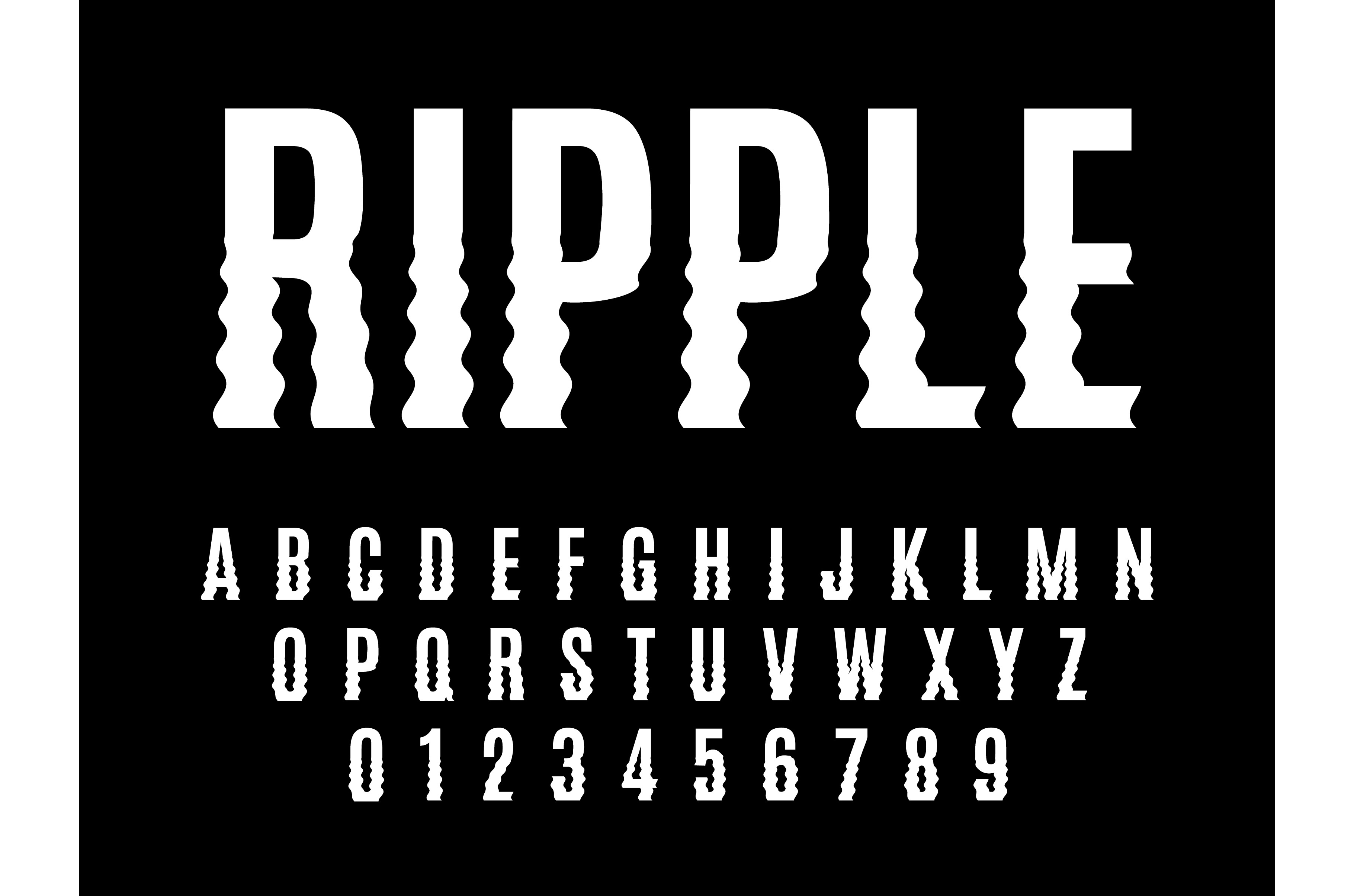 Ripple font. Wavelike curve english, a Food Illustration by YummyBuum