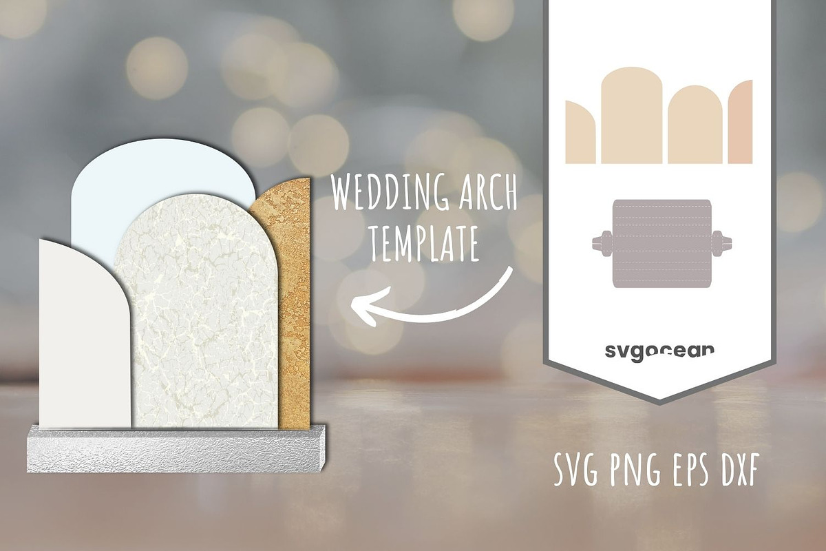 Wedding Arch Templates SVG Bundle, an Illustration by svgocean