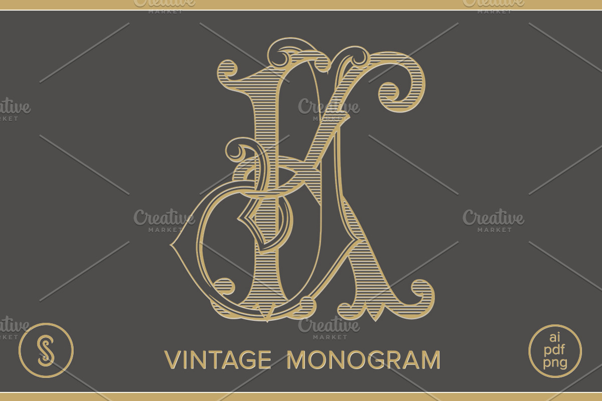 JK Monogram KJ Monogram, a Branding & Logo Template by Shuler Studio ...