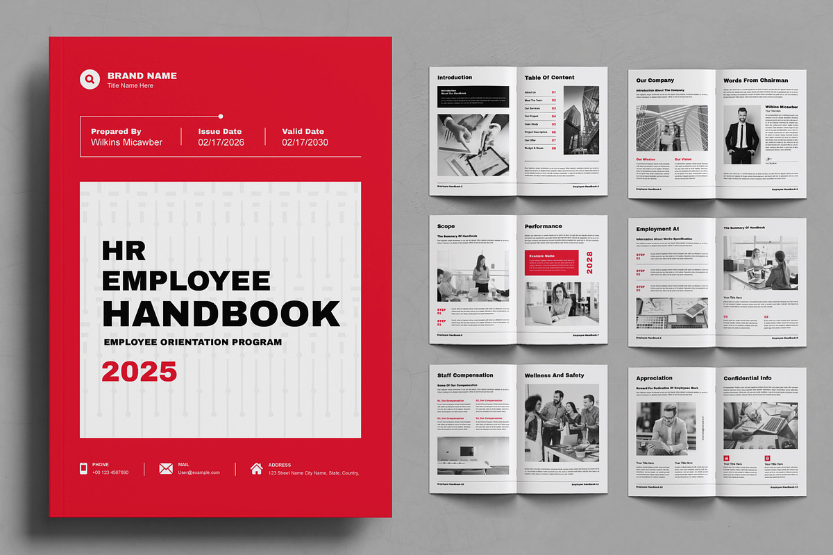 Hr Employee Handbook Design Layout