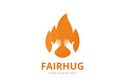 Vector fire and hands logo, a Branding & Logo Template by GraphiShop