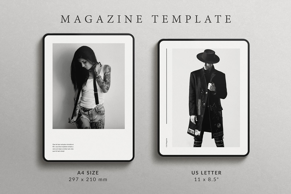Clean Magazine Template, a Magazine Template by TemplatesForest