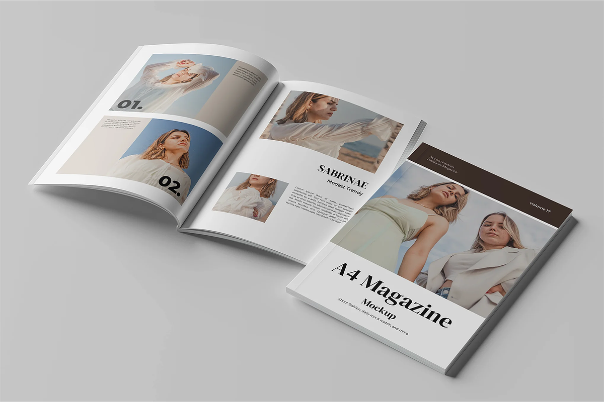 A4 Magazine Mockup Set