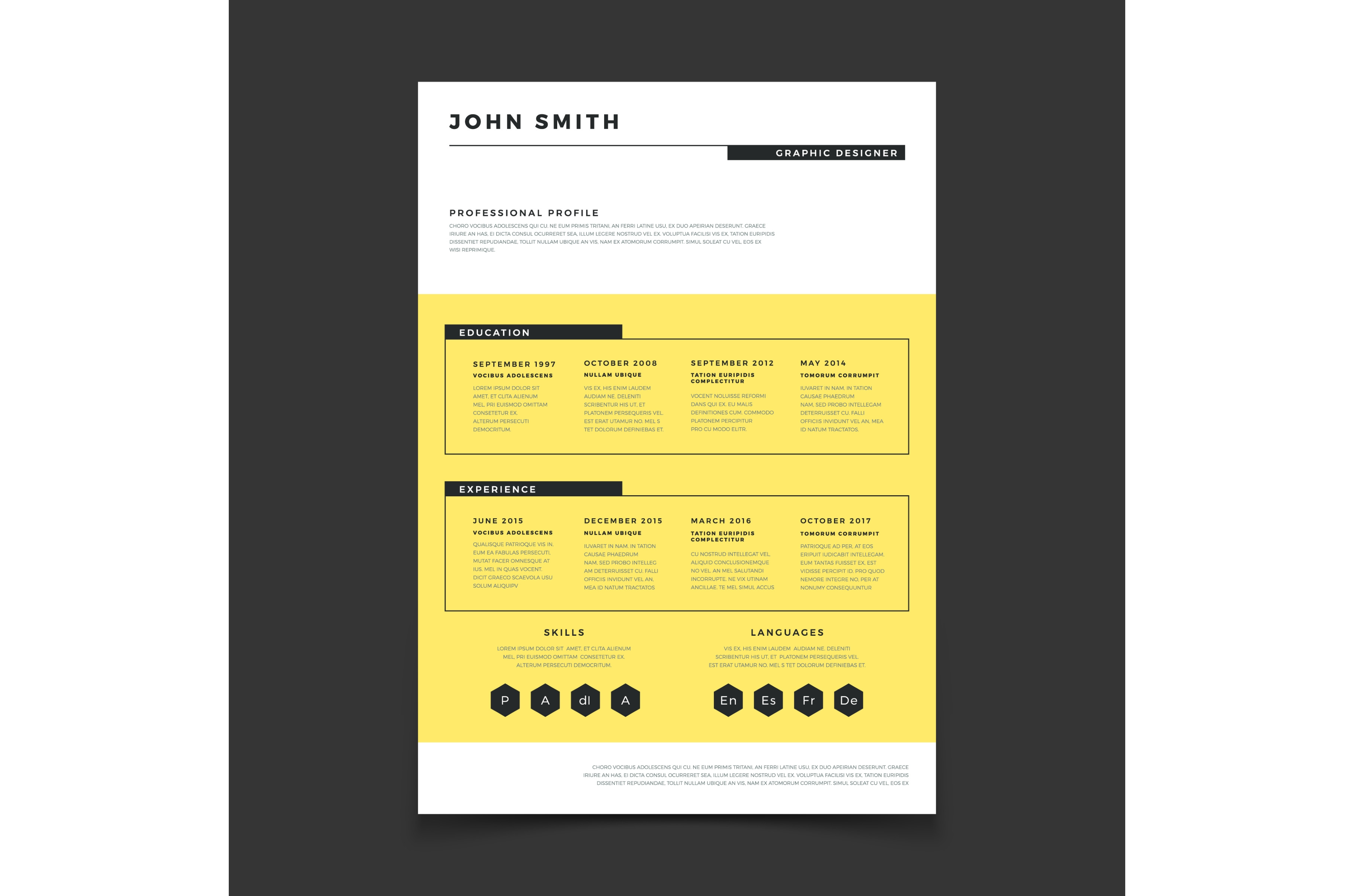Cv form template. Professional, a Graphic by Valerie Bodnar | Creative ...