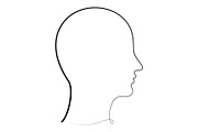 one line human profile, a Person Illustration by Quarta