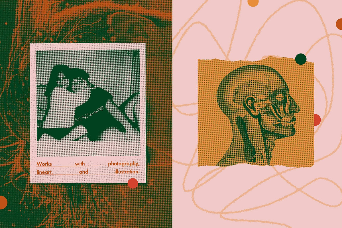 Halftone Zine Machine for Photoshop, an Action Add-On by True Grit ...