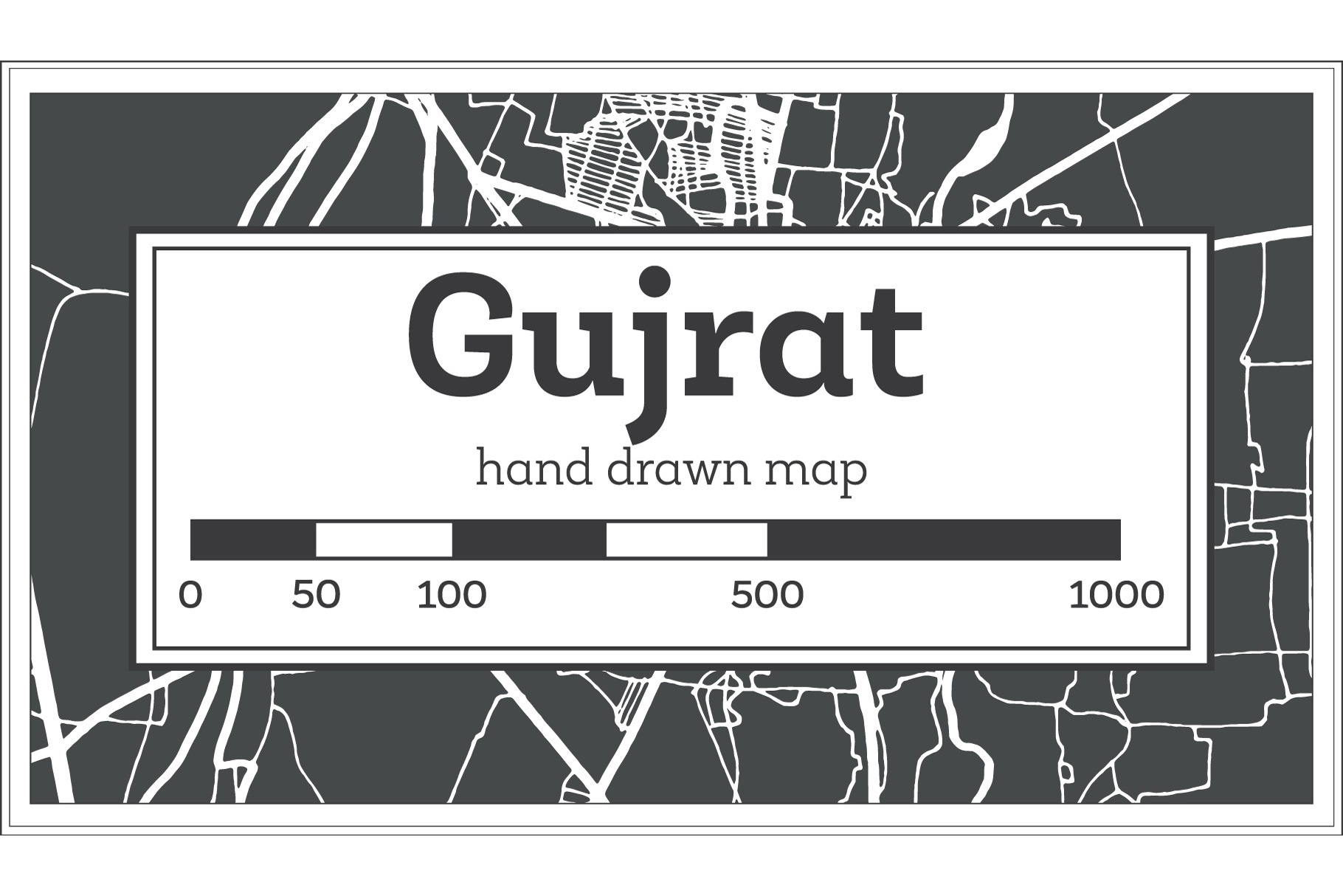 Gujrat Pakistan City Map in Retro, a Transportation Illustration by ...