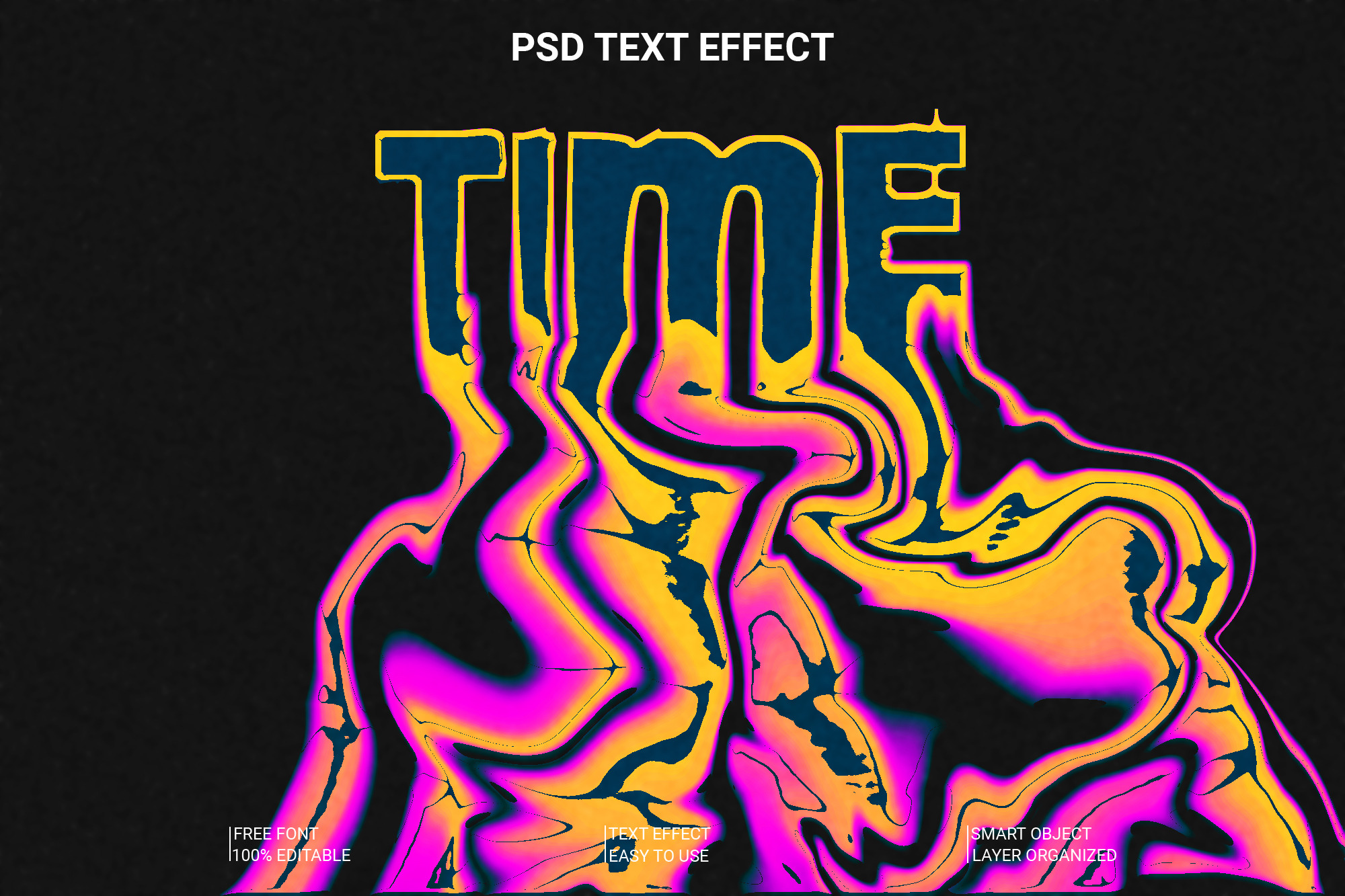 Melted Time Text Effect Template, a Layer Style Add-On by Imamul001