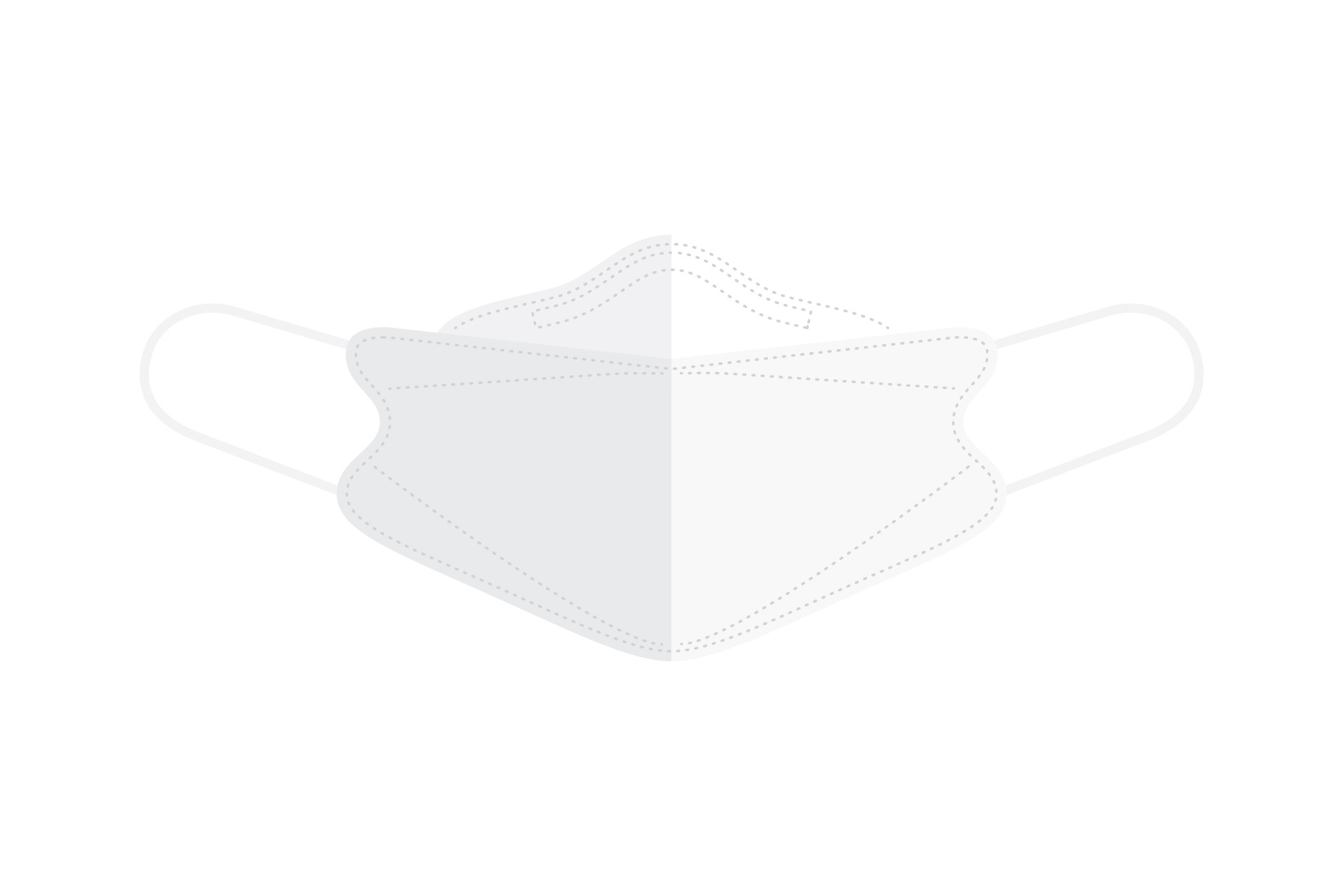 KF94, KN95, N95 Face Mask Vector, a Healthcare Illustration by LineByLine