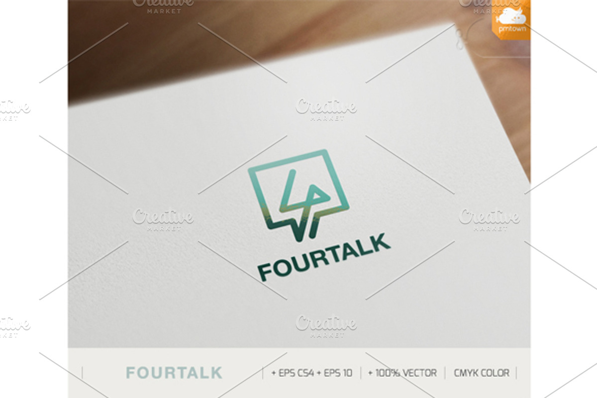4 talk, a Branding & Logo Template by blends.studio