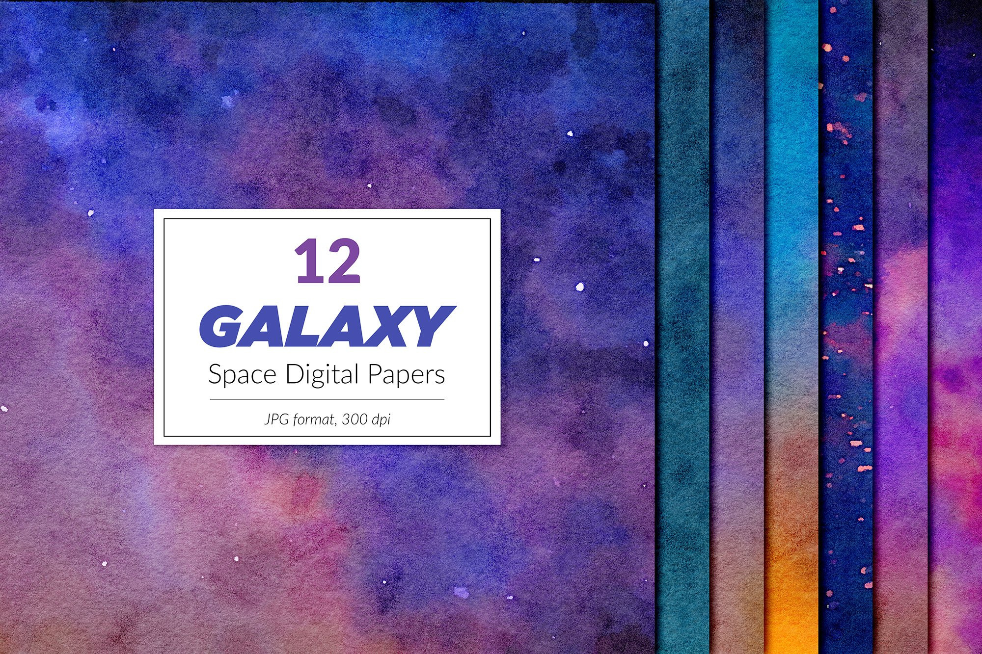 Watercolor Nebula Textures, a Texture Graphic by Norse Studio