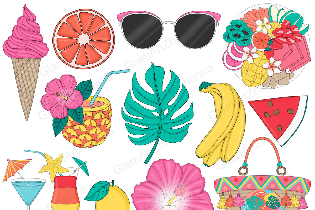 Beach Clip Art Bundle