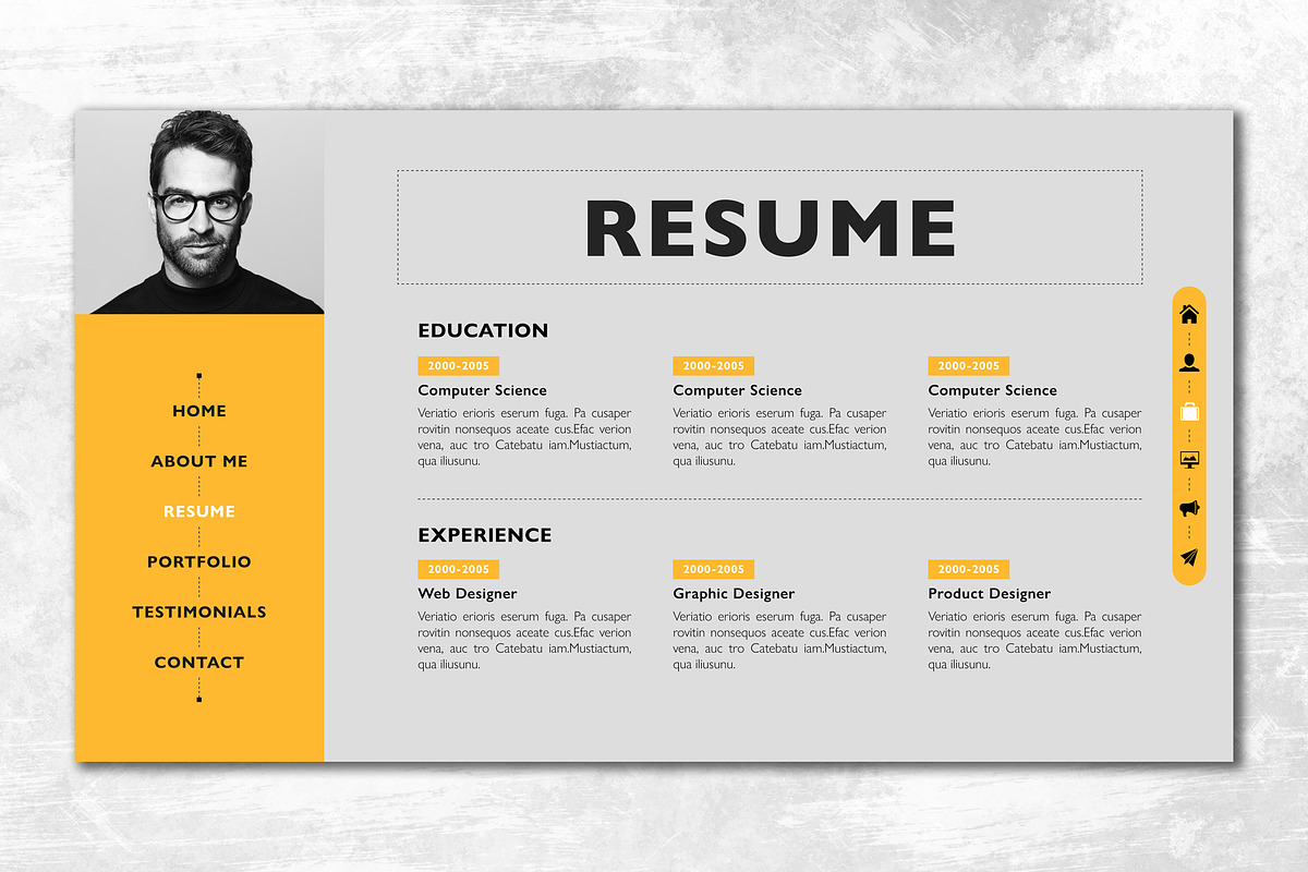 Interactive PDF Resume Layout, a Resume Template by Grkic Creative