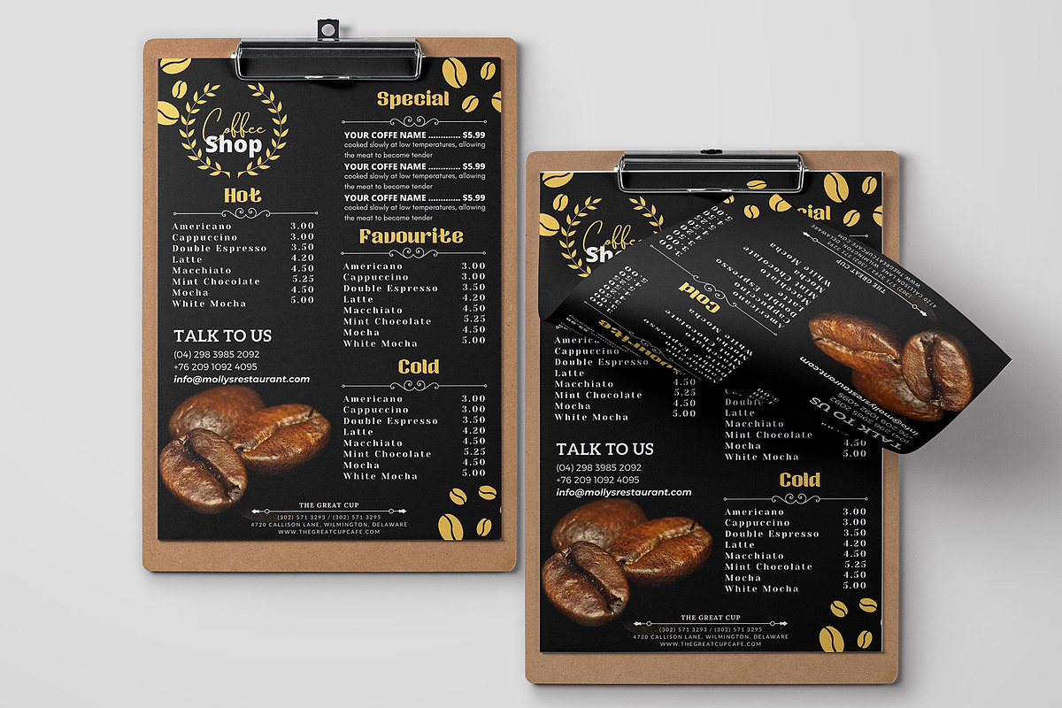 Food Menu Canva Template, a Flyer Template by iloveTemplate