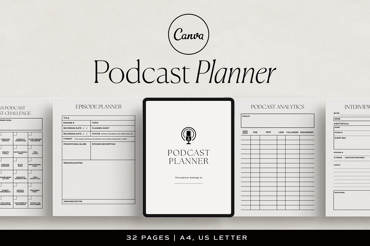 Podcast Planner Canva Template