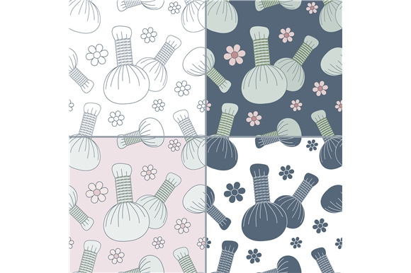 Thai massage seamless pattern, a Pattern Graphic by Sunshine Art Shop