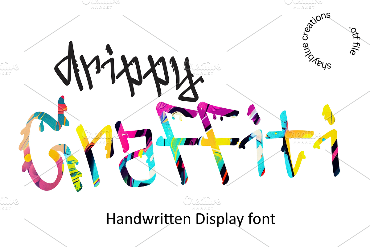 Graffiti Handwritten Display Font, a Slab Serif Font by Little Creative ...