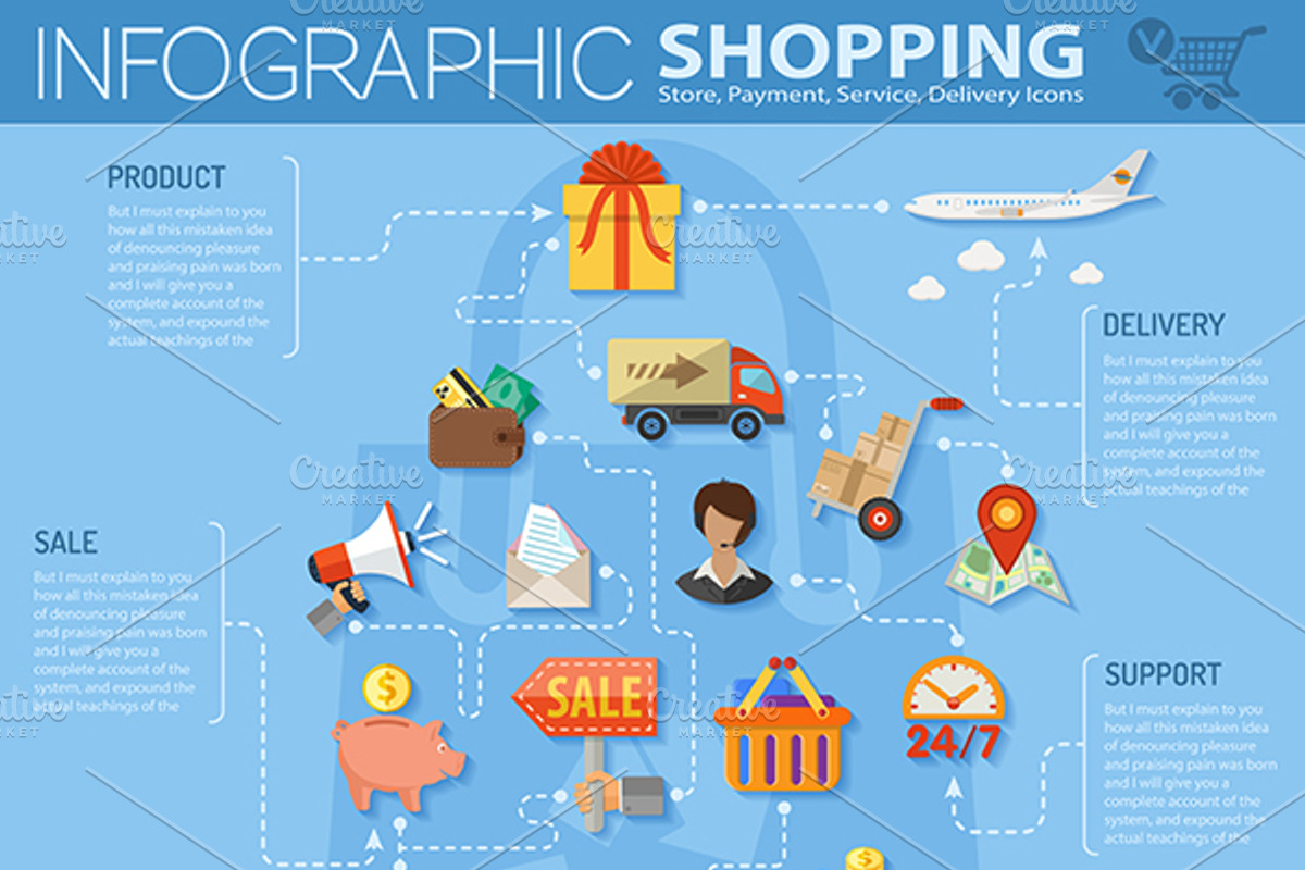 Shopping Infographics, a Finance Illustration by TAlex