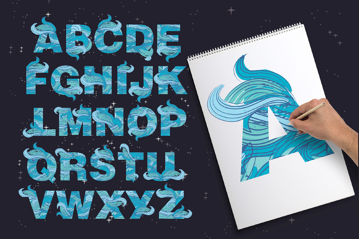 Magic Ocean kit, an Animal Illustration by Mio Buono | Creative Market