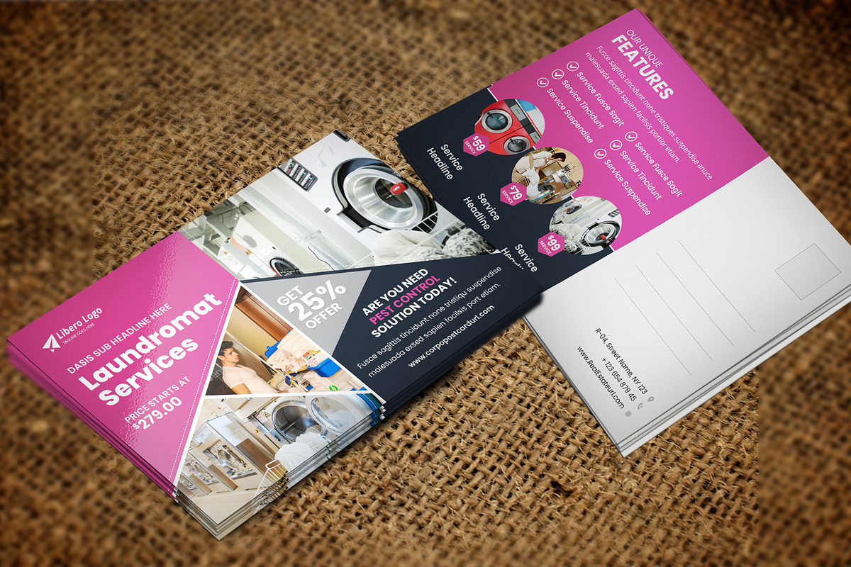 Postcard Design v8, a Card Template by Miyaji75