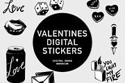 Digital Sticker Set: Valentines | Illustrations ~ Creative Market