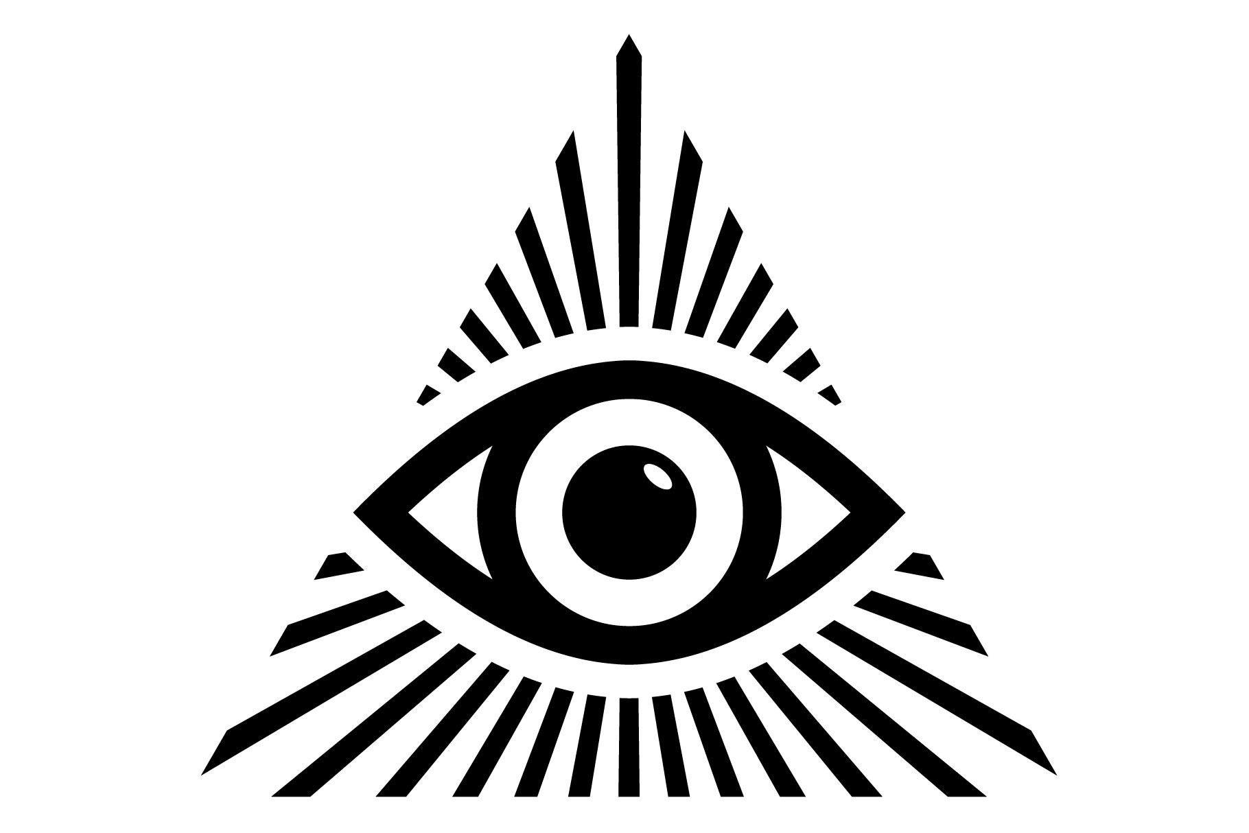 All Seeing Eye Symbol, an Outline Icon by Vectorchoice