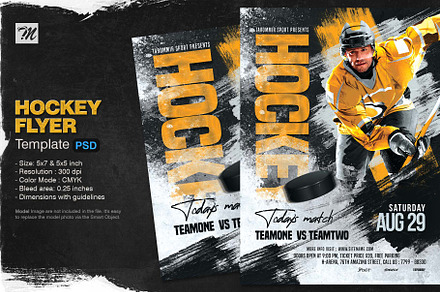 Ice Hockey Flyer | Flyer Templates ~ Creative Market