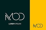 Monogram icon logo MOD, a Branding & Logo Template by idesign_4u