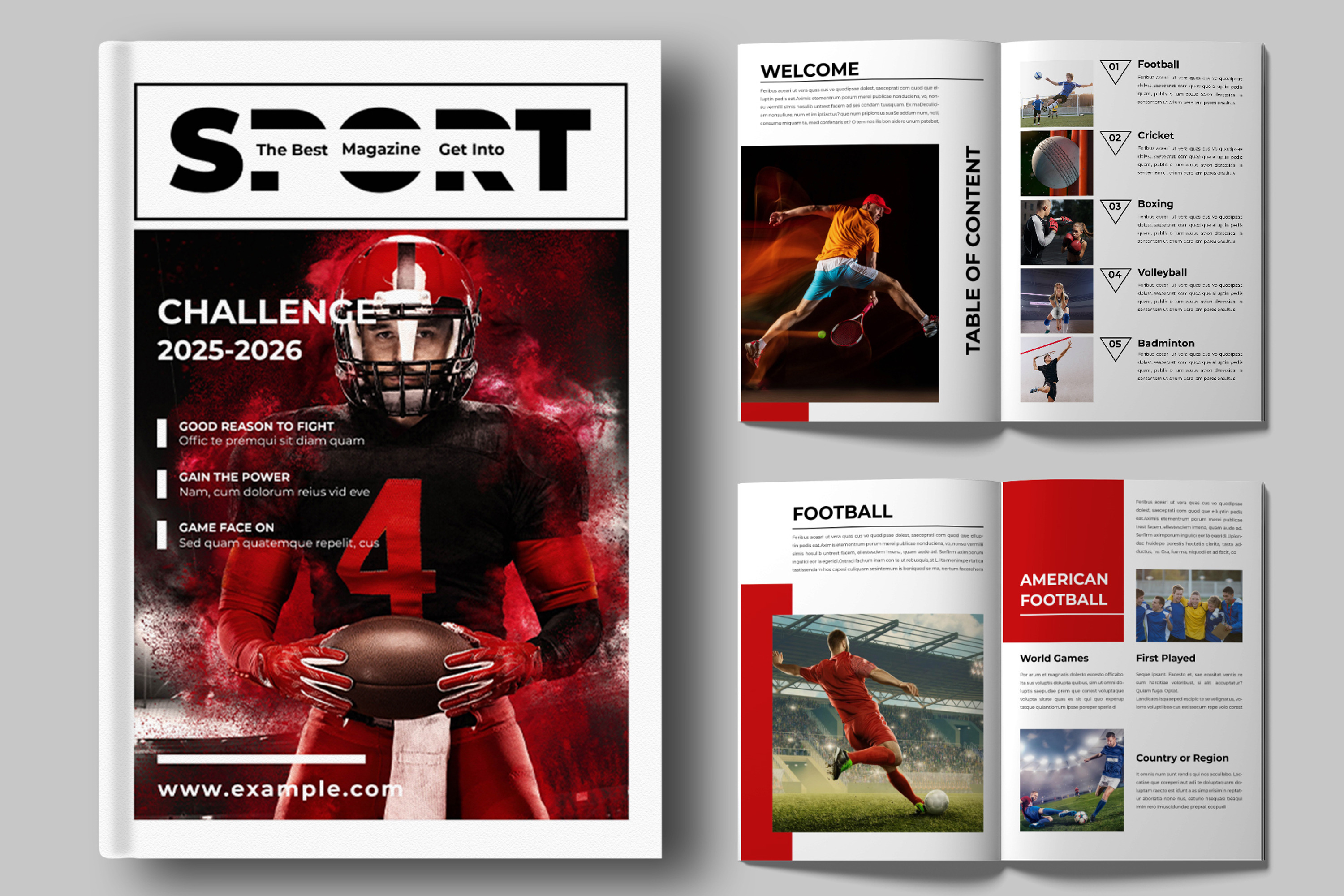 Sport Magazine Template Layout