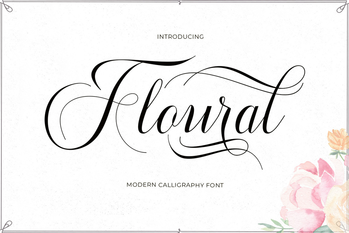 Floural Script, a Script Font by Typehill