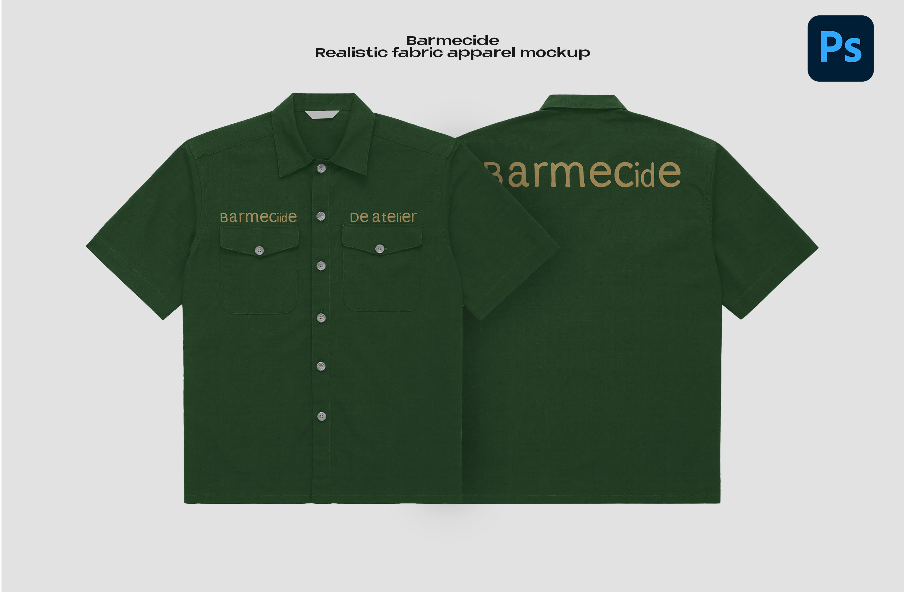 mechanic shirt mockup, a Shirt Mockup by Barmecide Mockup Studio