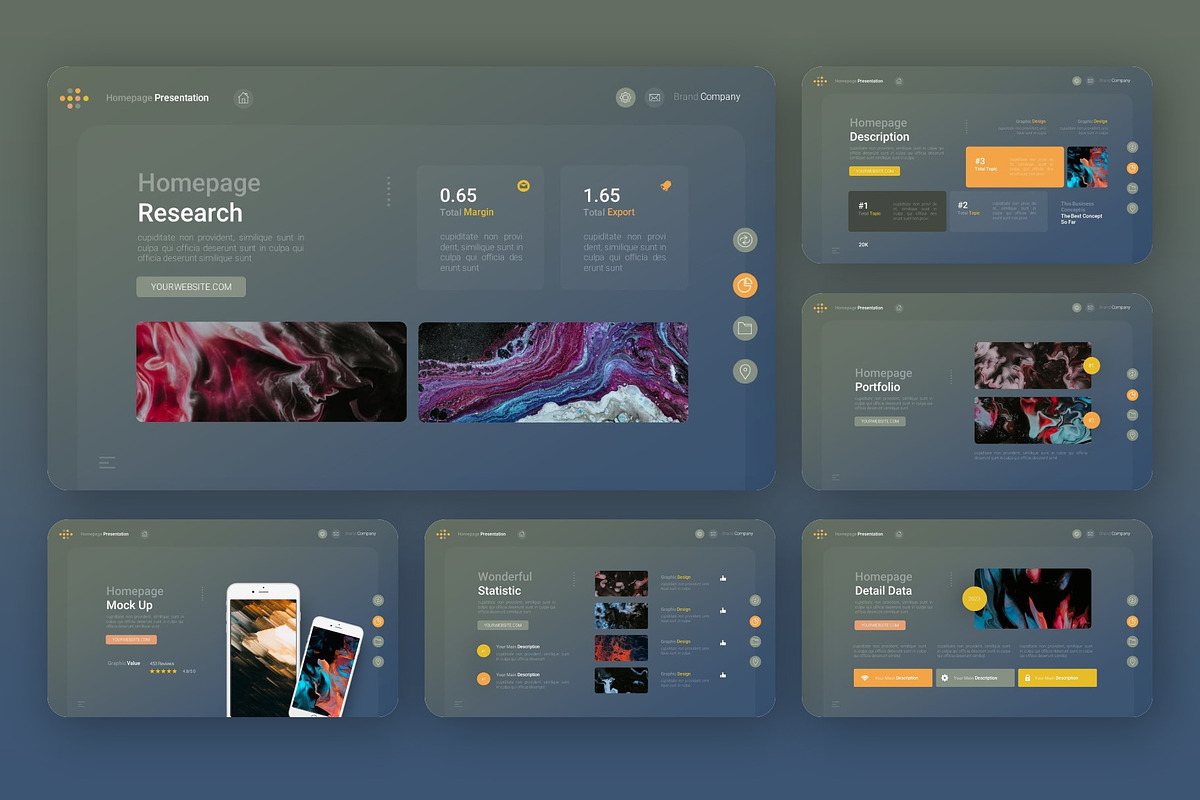 Homepage Powerpoint, a Presentation Template by NecrolitSlide