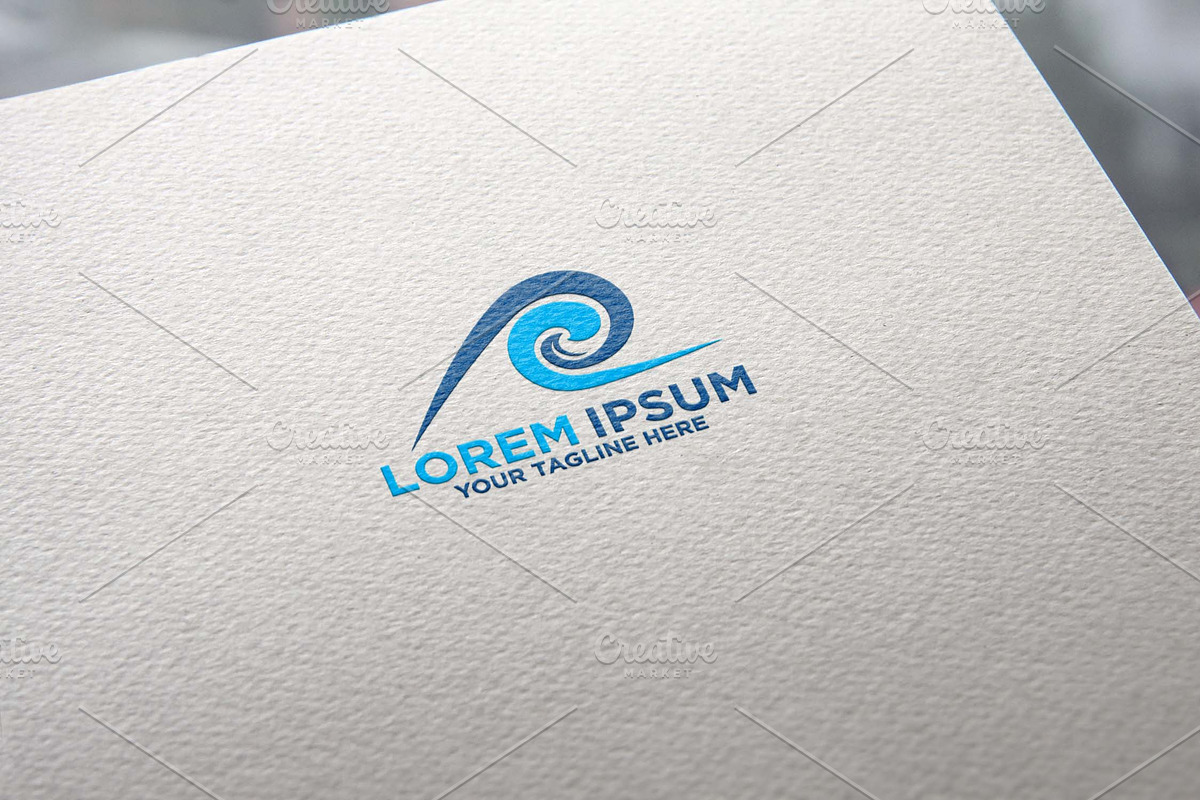 Letter P, wave ocean logo, a Branding & Logo Template by REDVY CREATIVE