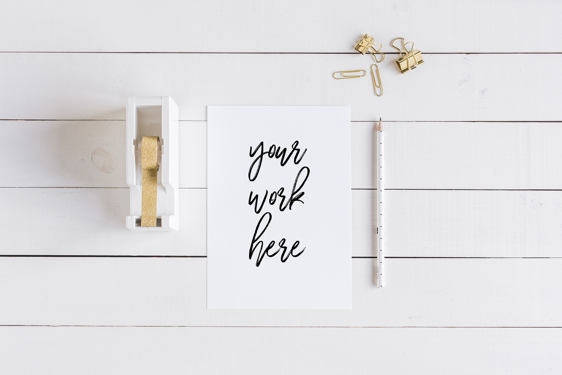 A5 Card Mockup White Background, a Print Template by Salt Color Studio