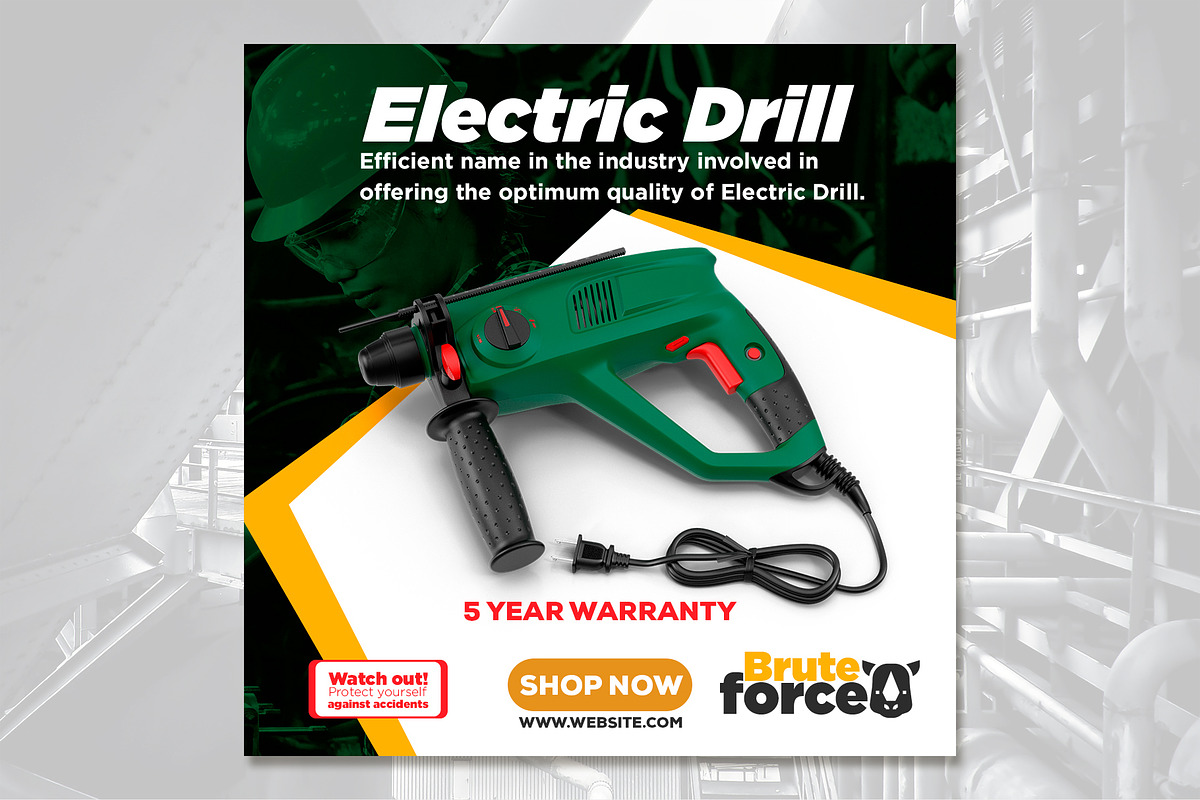 Instagram Posts Industrial Template, a Social Media Template by ...