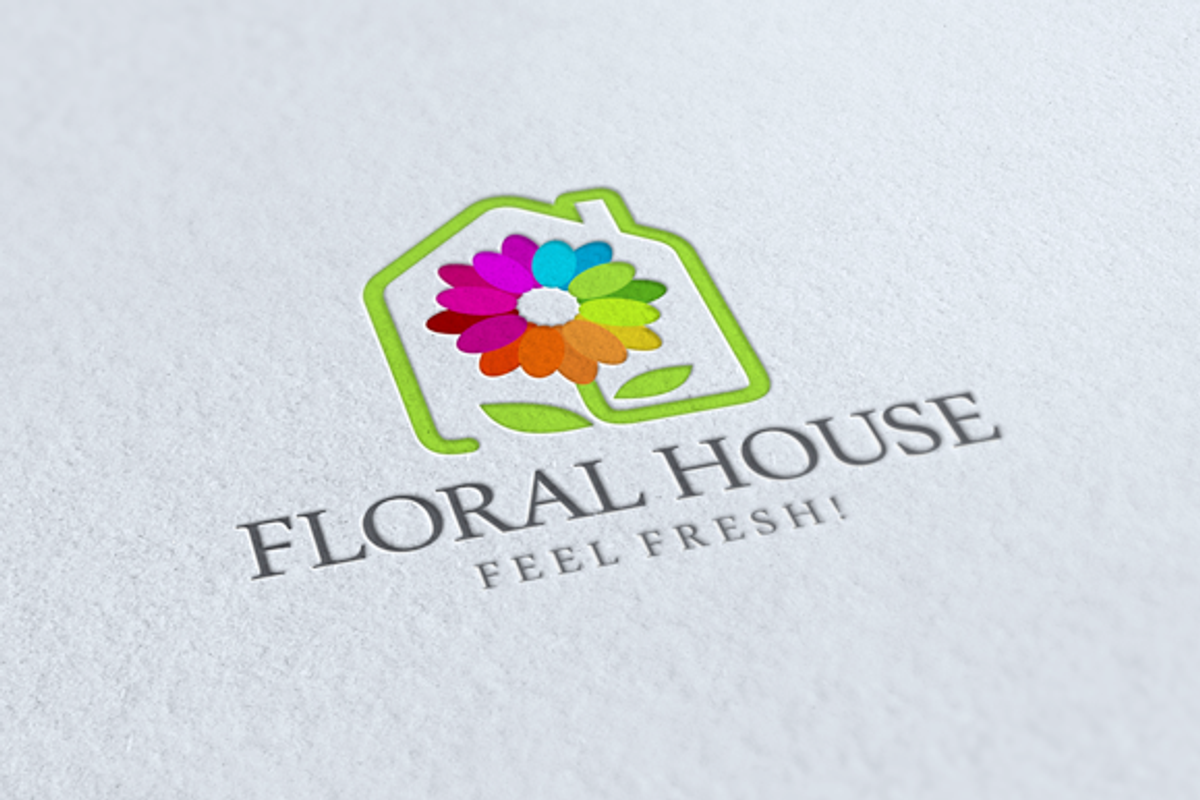 Flower House Logo, a Branding & Logo Template by MotionMount