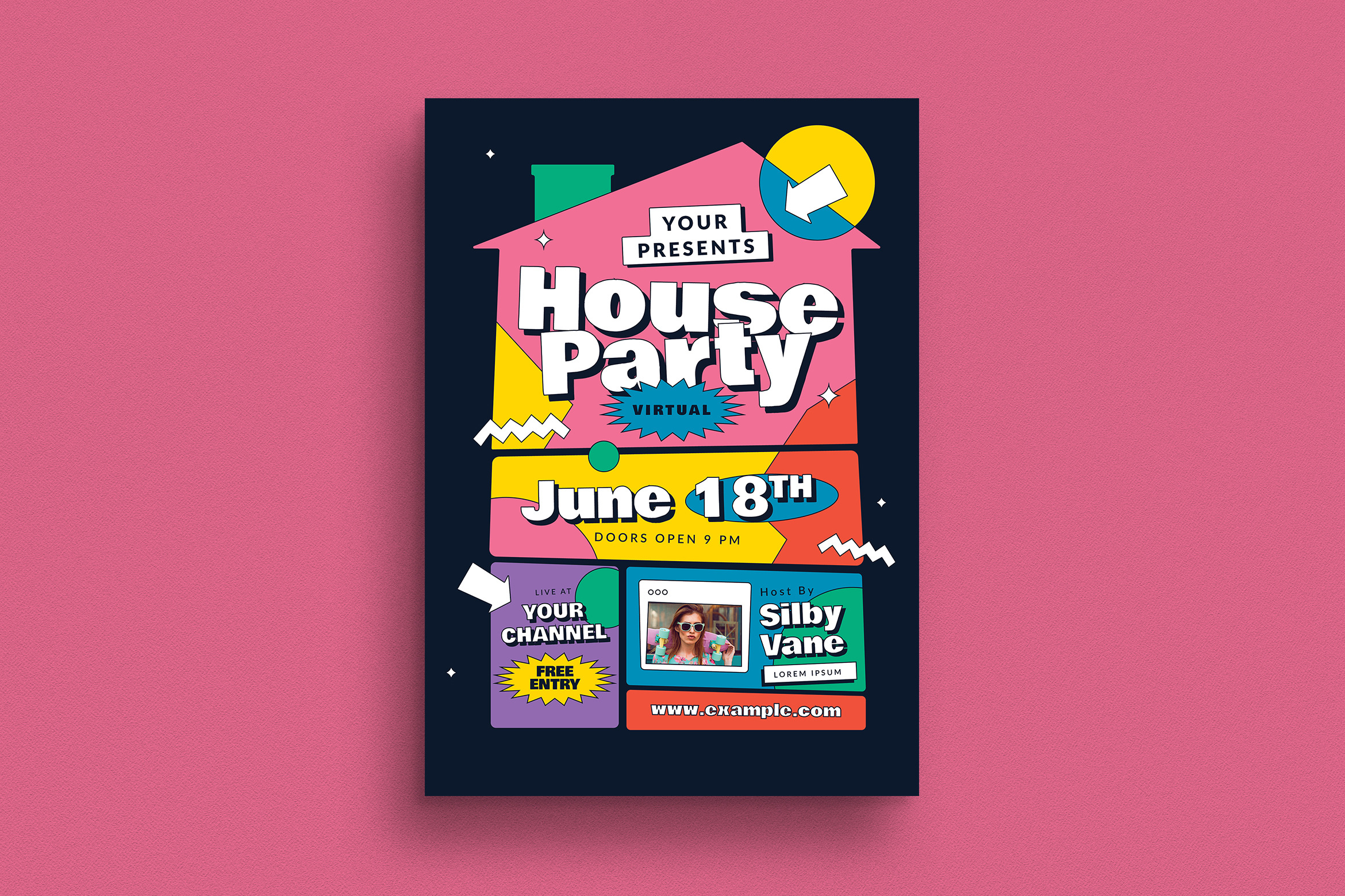 House Party Event Flyer, a Flyer Template by Guuver