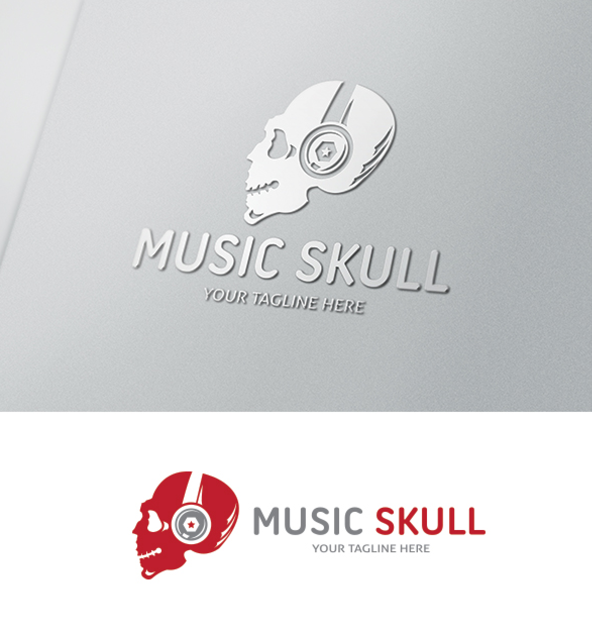 Music Skull Logo, a Branding & Logo Template by Vectorwins Premium Shop