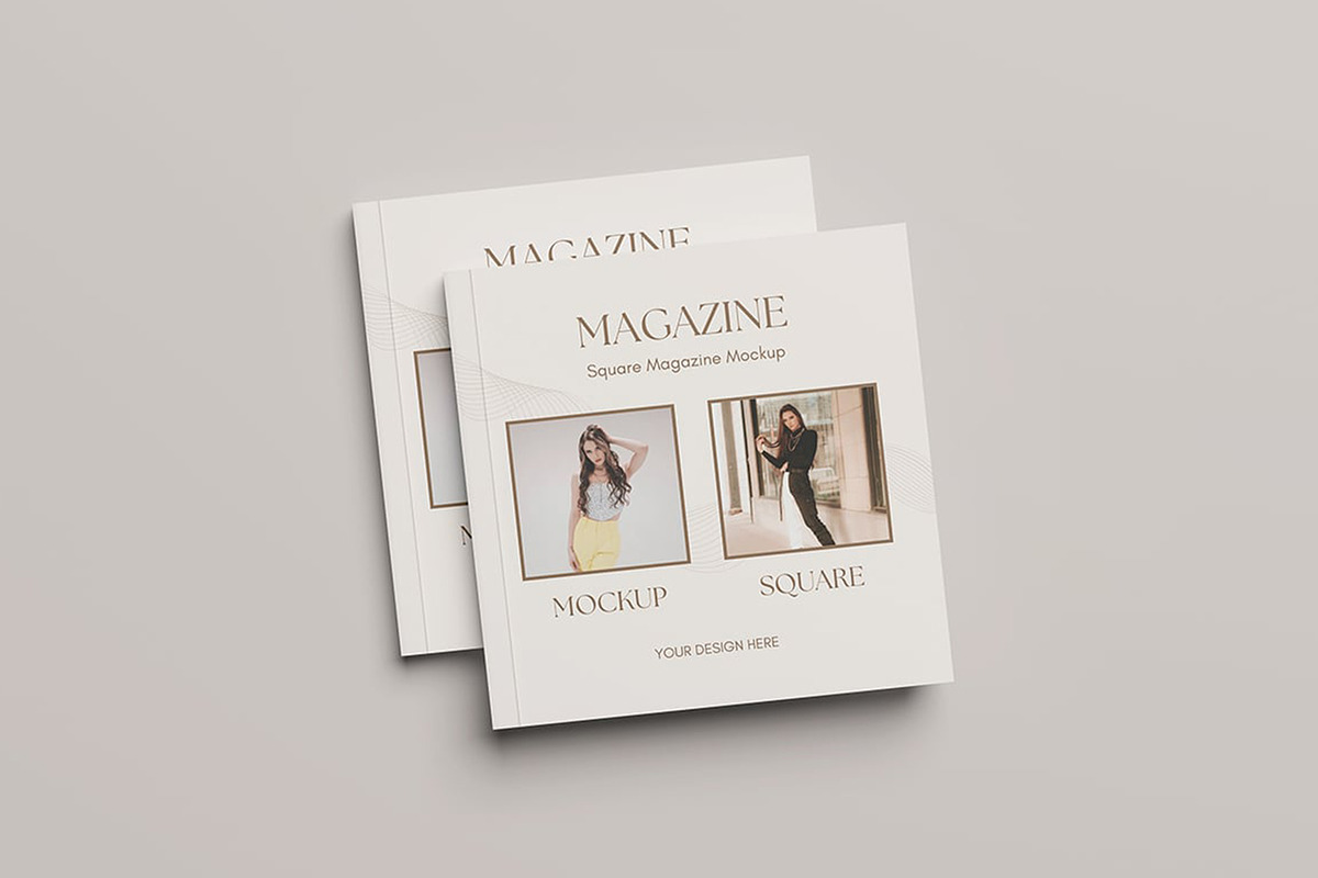 Square Magazine Mockup