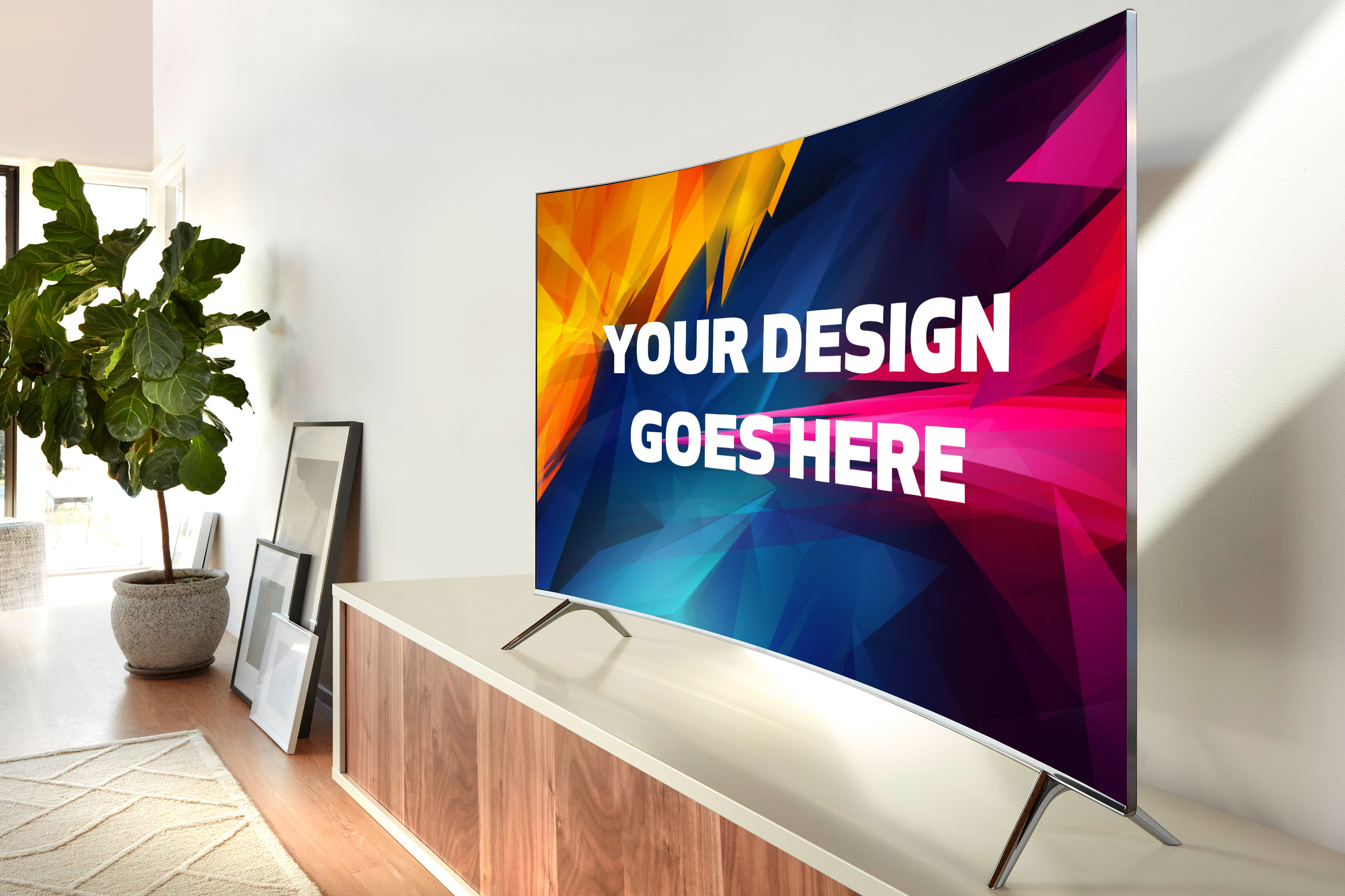 Curved Screen TV Mock-up#4, a Mockup by vraiana