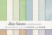 Polka Dots & Chevron digital paper, a Pattern Graphic by Point and Poem ...