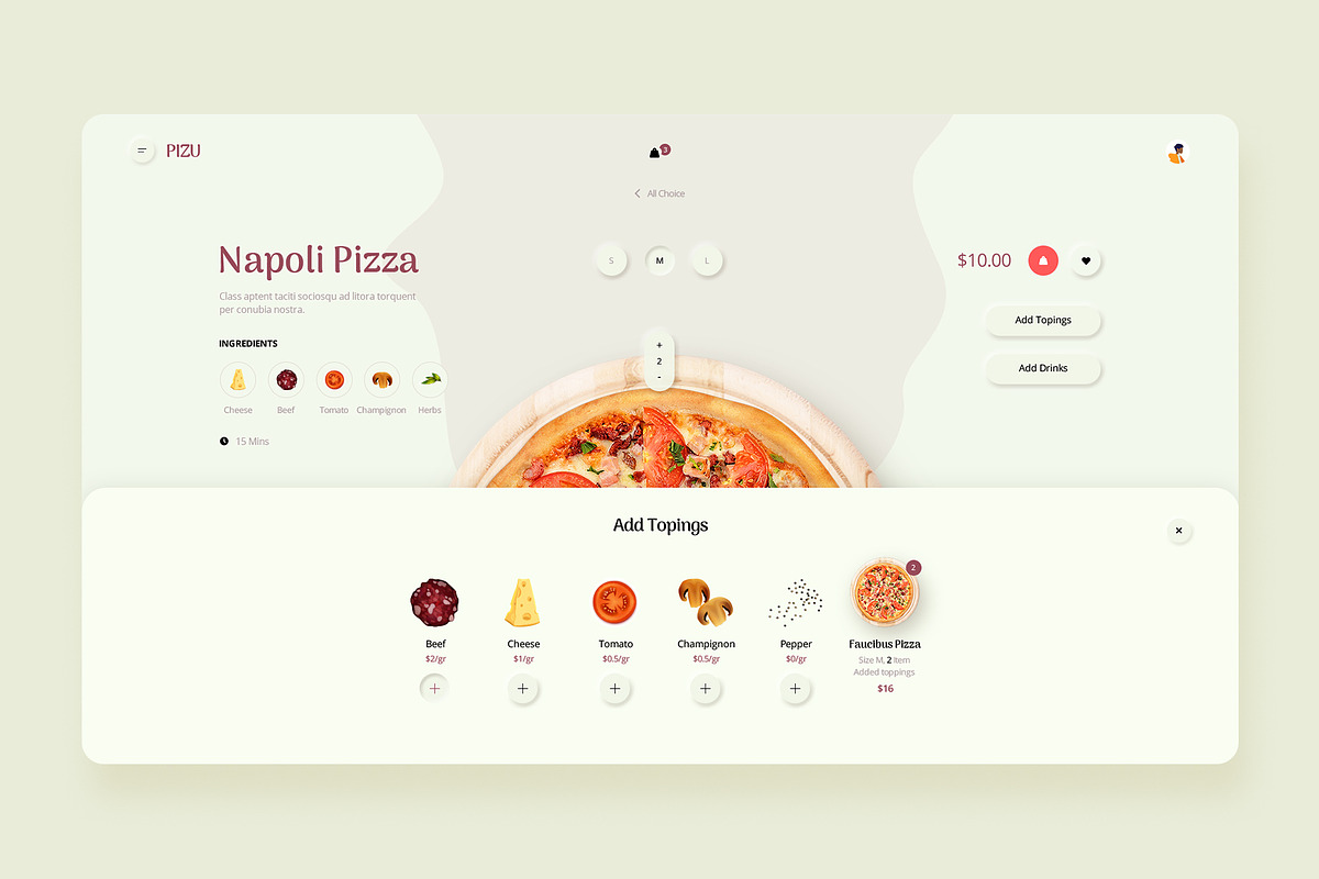 Pizu - Pizza order UI template, a Websites & App Template by Moontheme ...