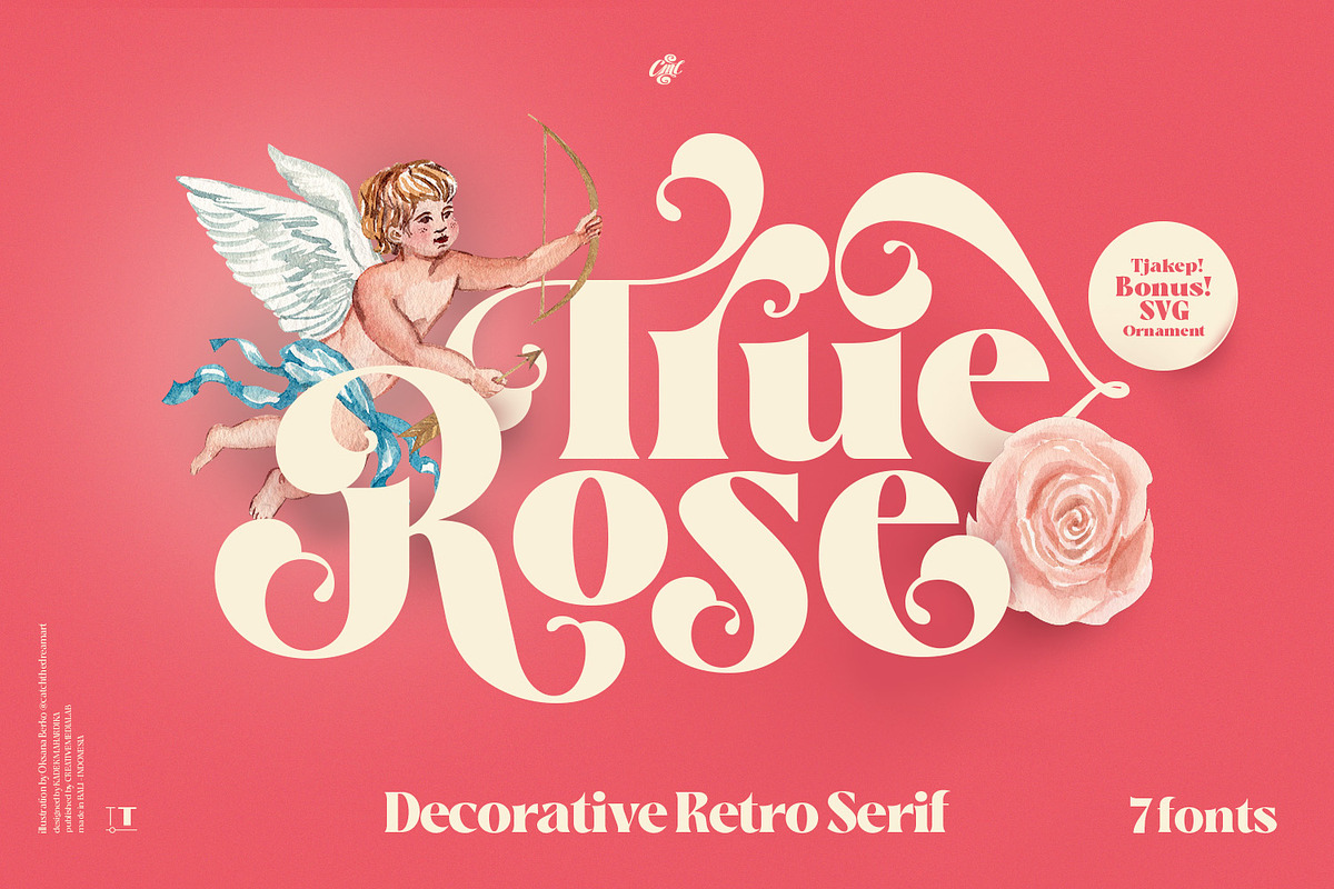 True Rose - Decorative Retro Serif, a Serif Font by creativemedialab