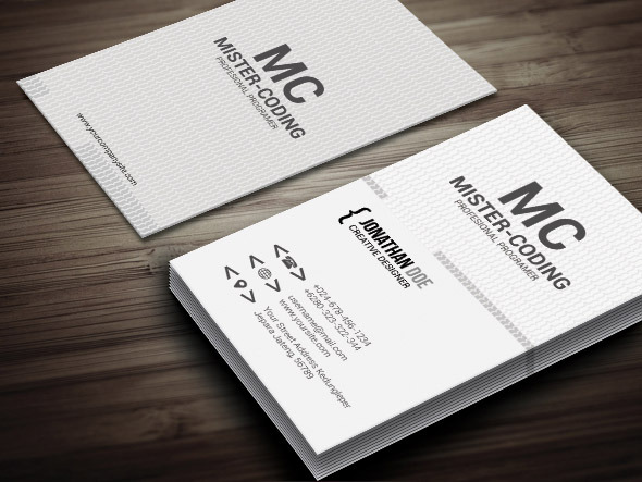 coding shape v1 business card, a Business Card Template by ABAZ SHOP ...